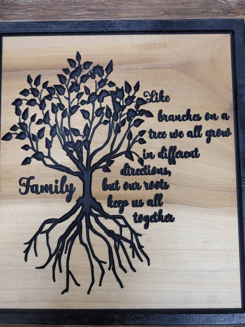 Family Tree Solid Wood Carved Wall Hanging Home Decor - Etsy