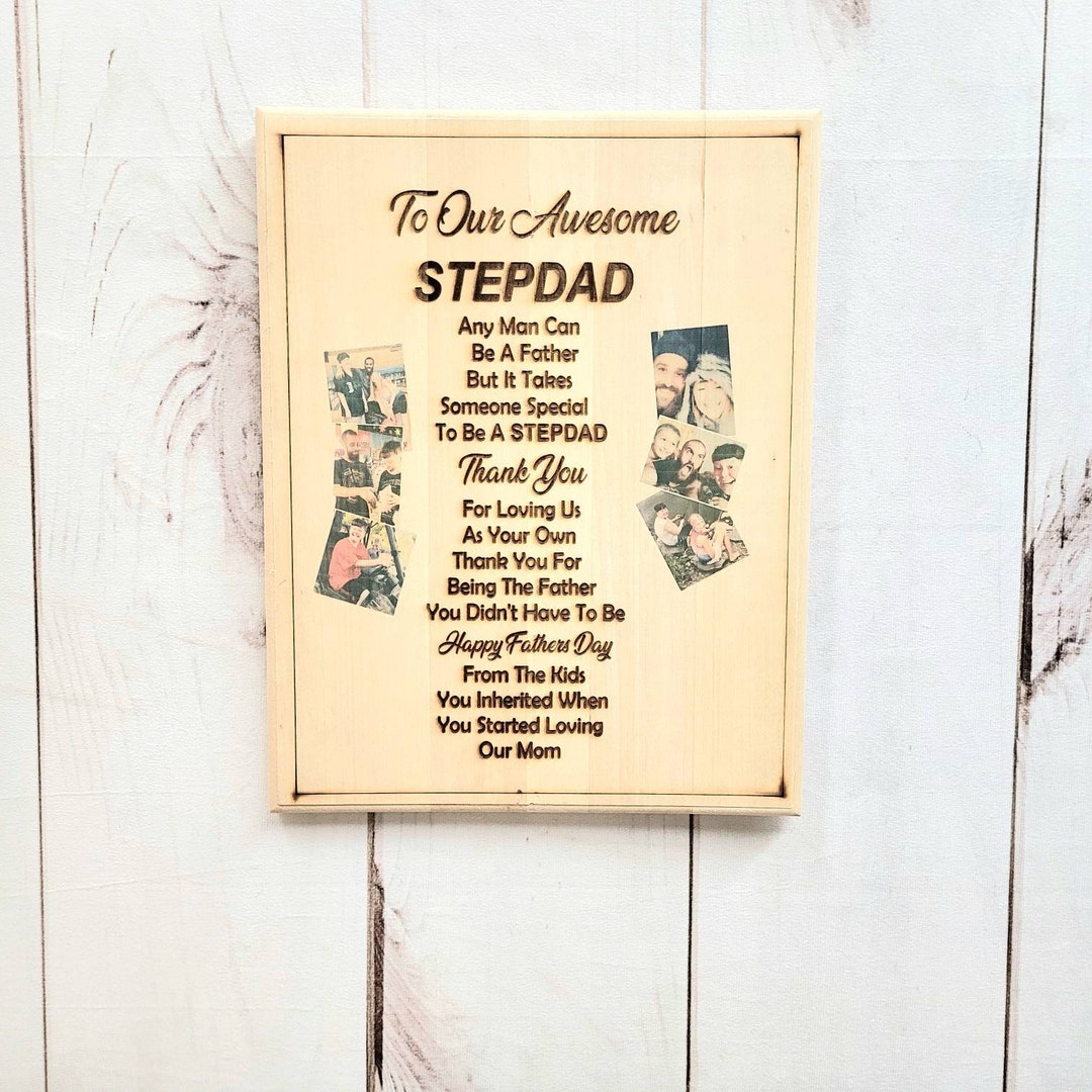 Step Dad Gift, Fathers Day Gift, Wood Wall Art, Custom Dad Gift, Custom ...