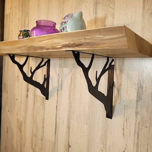 Decorative Metal Shelf Bracket Set, Branch Design, Cabin Decor - Etsy