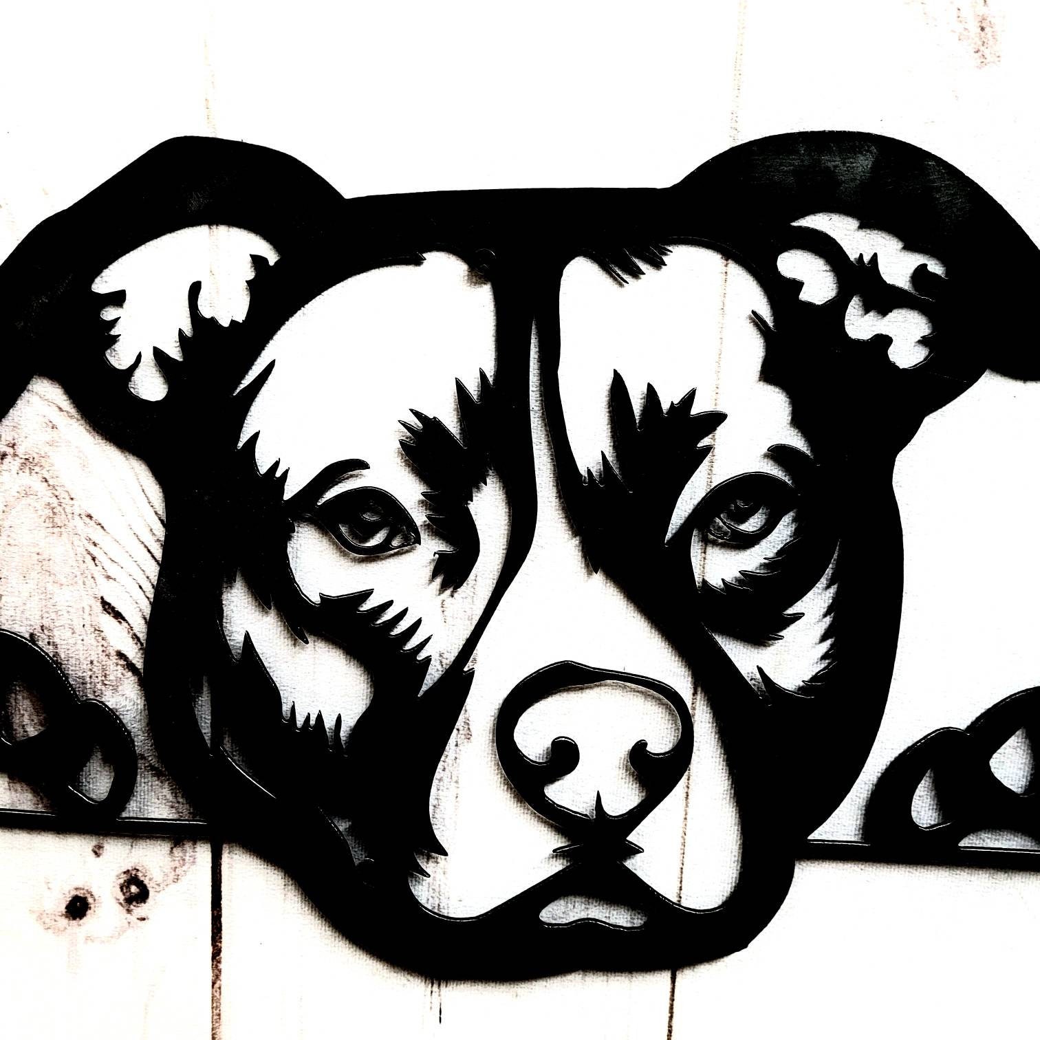 Pitbull Wall Decor Metal Wall Art Pitbull Mom Gift American - Etsy