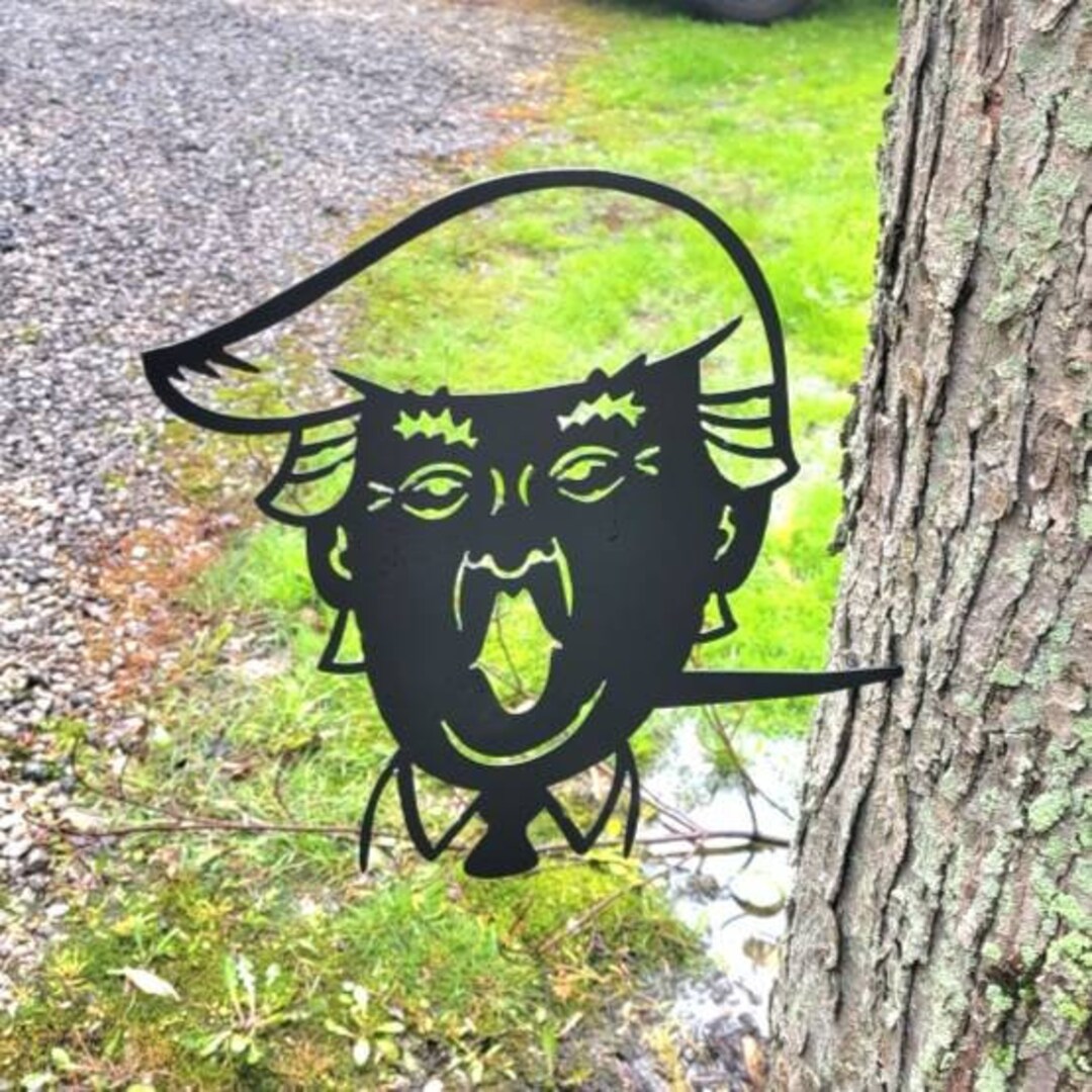 Donald Trump Outdoor Decor, Metal Tree Stake, Yard Decoration, Yard Art ...