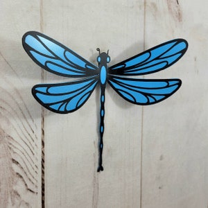 Painted Dragonfly Metal Wall Hanger, Colorful Dragonfly Wall Art, Door ...