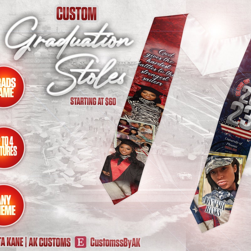 Custom Graduation Stole - Etsy