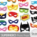 Superhero Photo Props, Superhero Photo Booth Props, Superhero Masks ...