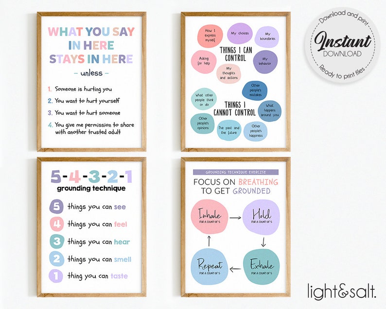 School Psychologist Poster Bundle Set of 4 Therapist Office - Etsy