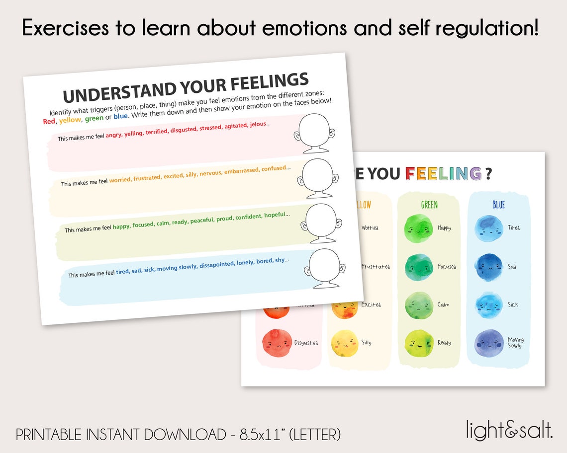 Feelings and Emotions With Coping Skills for Kids Therapy - Etsy