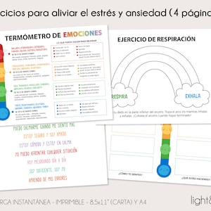 Hojas De Ejercicio Del Termómetro De Emociones, Estrategias De ...