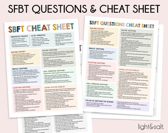 Sfbt Cheat Sheet - Etsy UK