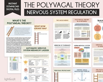Polyvagal Theory Cheatsheet for Nervous System Regulation, Polyvagal ...