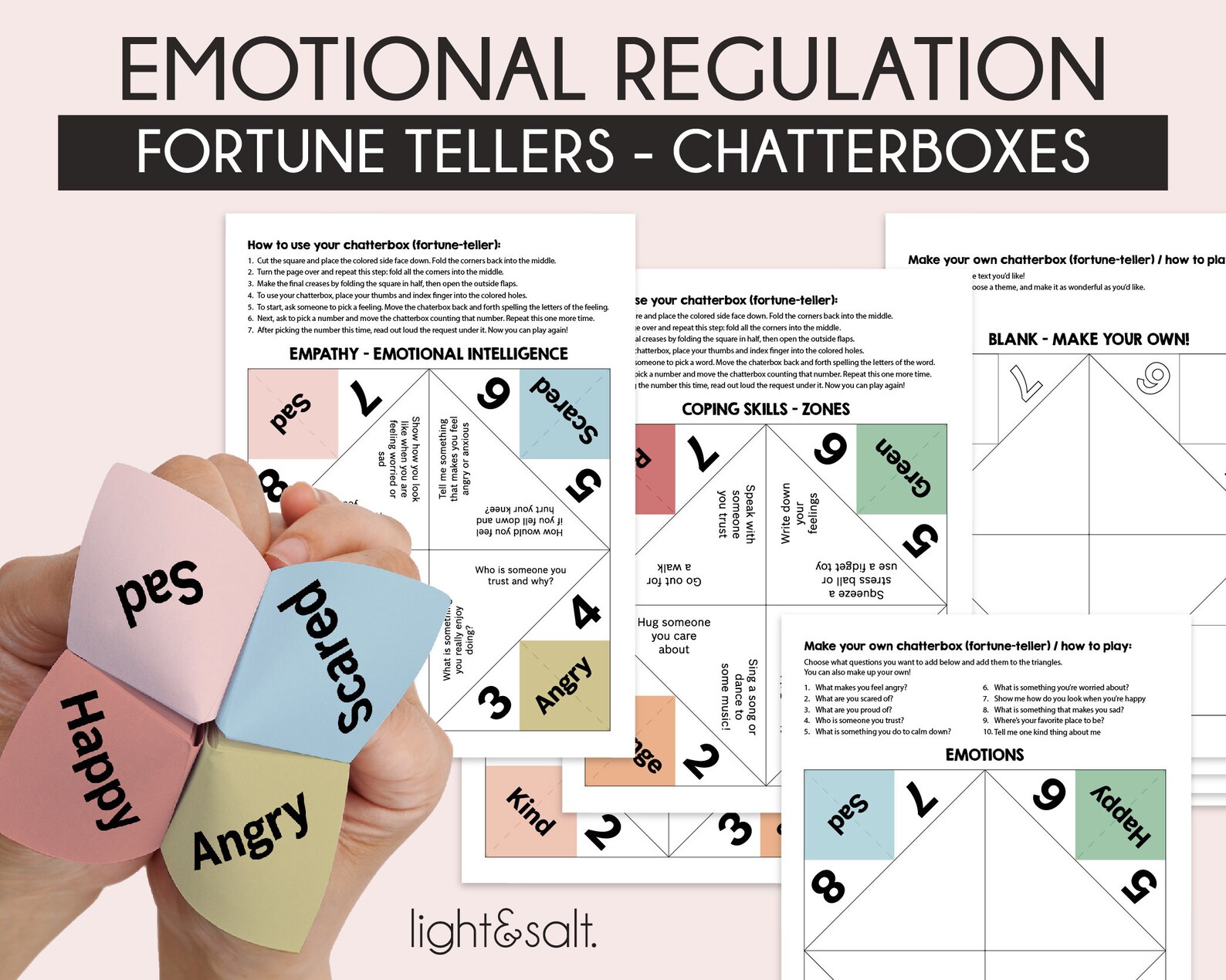 Zones Of Regulation Bundle 40 Off Coping Skills Cards Etsy