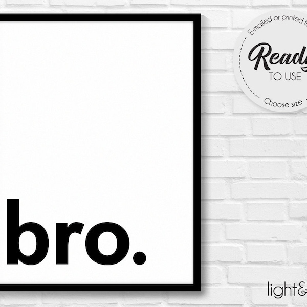 Bro Wall Art - Etsy