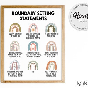 Boundaries Print, Psychology Art, Therapy Office Decor, Counselor ...