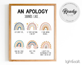 Apology Sound Like Poster - Etsy