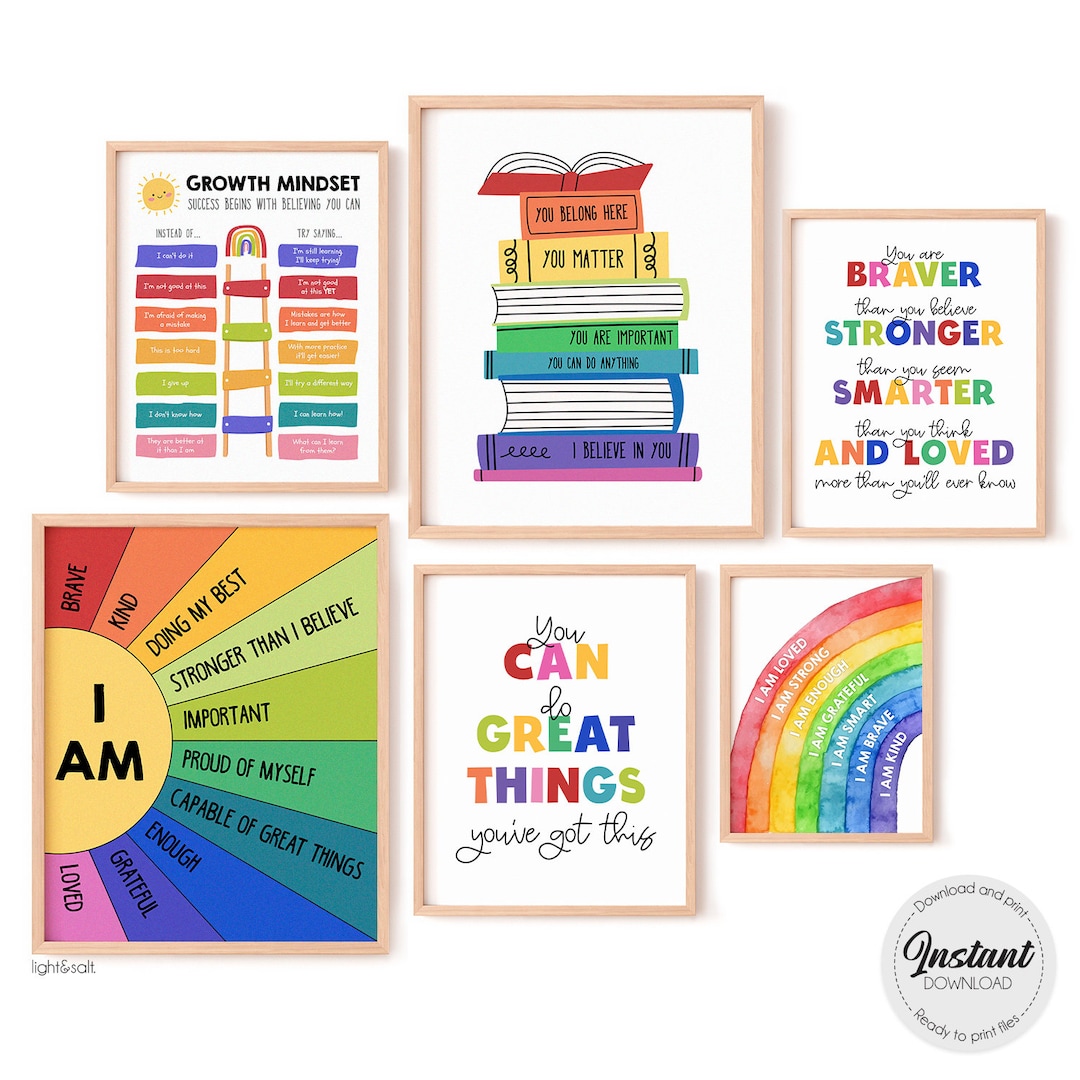 Classroom Decor, Classroom Posters Set of 6, Inspirational ...