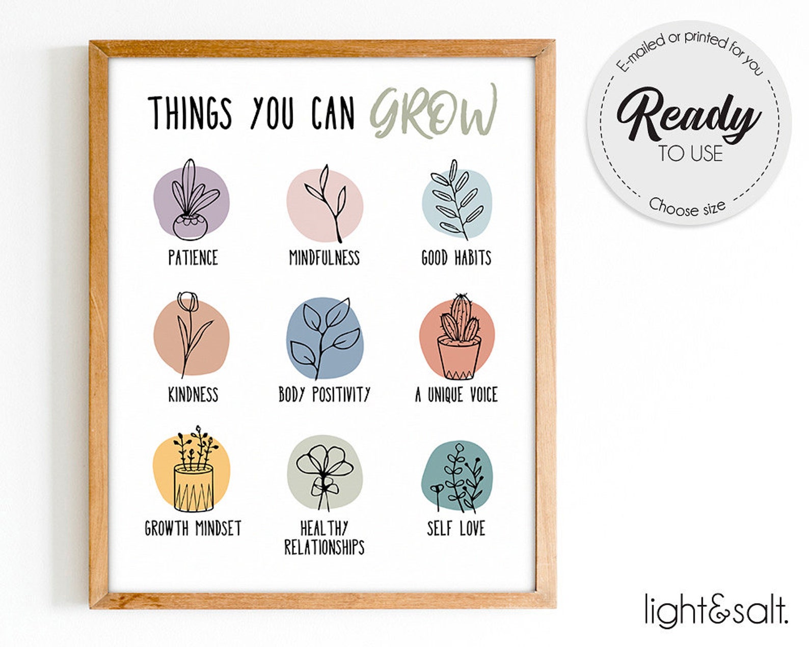 Things You Can Grow Poster Self Growth Printable Mental - Etsy
