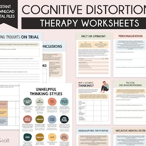 Teen Therapy Mega Worksheet Bundle, 50% Off, Teenager Coping Skills ...