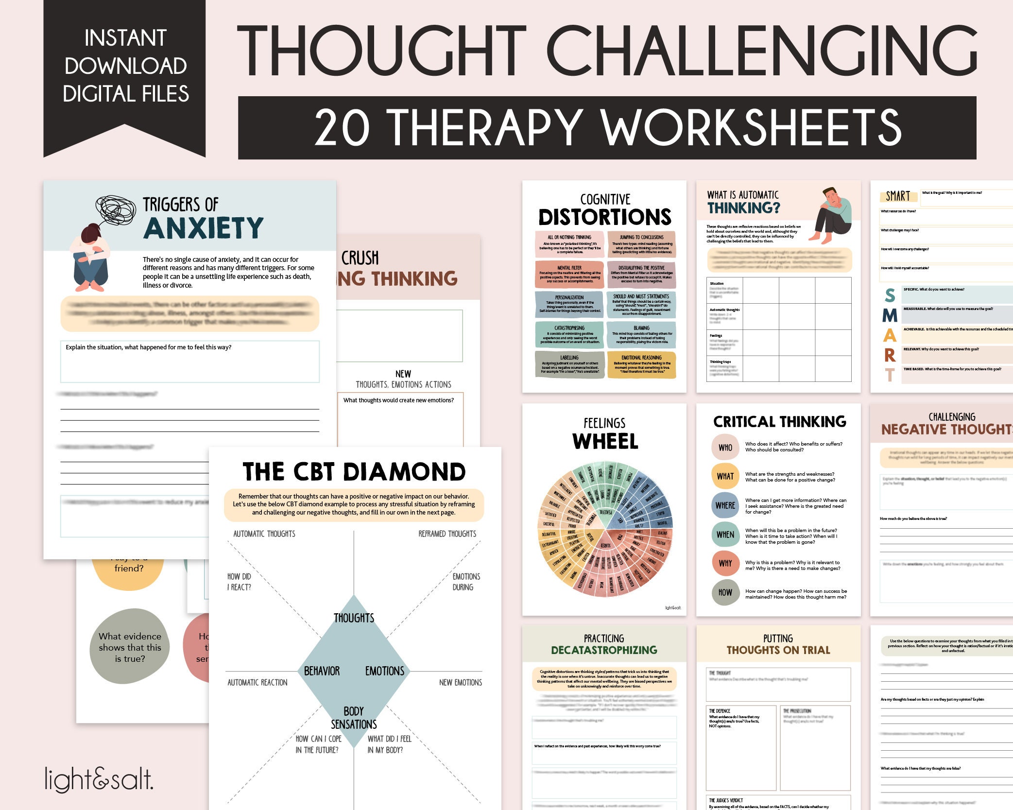 Anxiety Mega Bundle, 65% Off, Psychologist Resources, Therapy ...