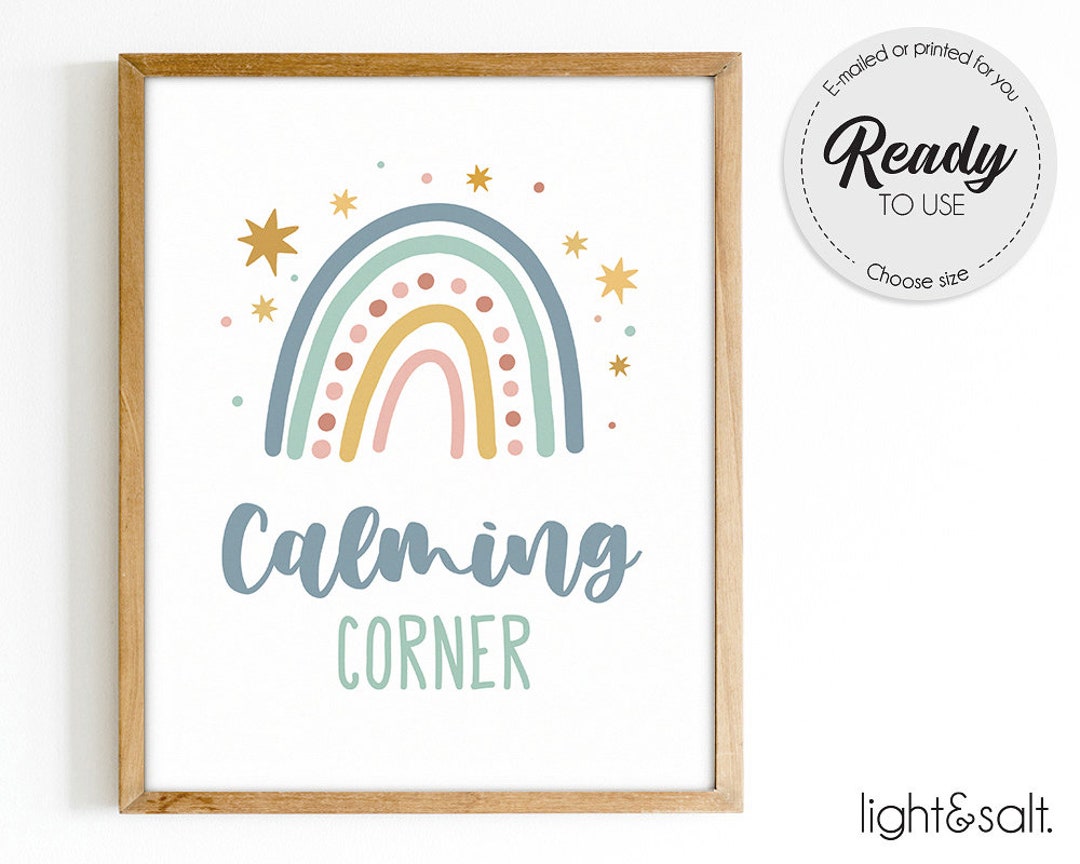 Calming Corner, Calm Down Corner Poster, Mindfulness Poster, Emotions ...