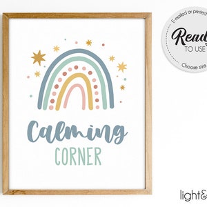 Calming Corner, Calm Down Corner Poster, Mindfulness Poster, Emotions ...