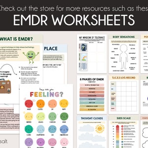 EMDR Cognition Cards, Positive Thinking Cards, Positive Beliefs, Coping ...