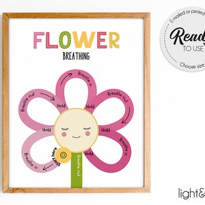 Flower Breathing Poster, Mindfulness Breathing, Calm Down Corner ...