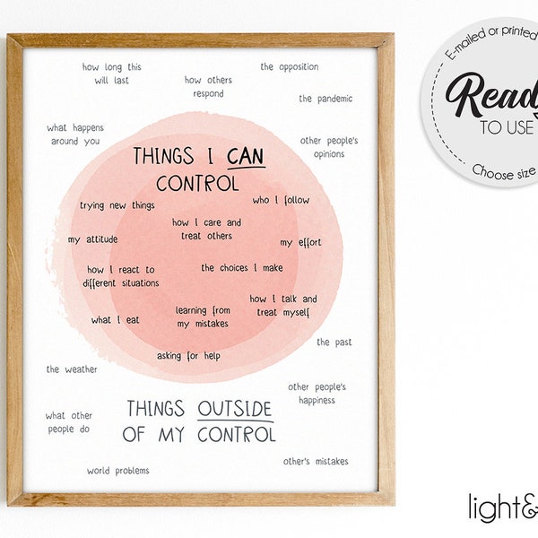 Things You Can Control Wall Art - Etsy