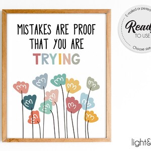 Growth Mindset Posters Set of 8, Mental Health Posters, School ...