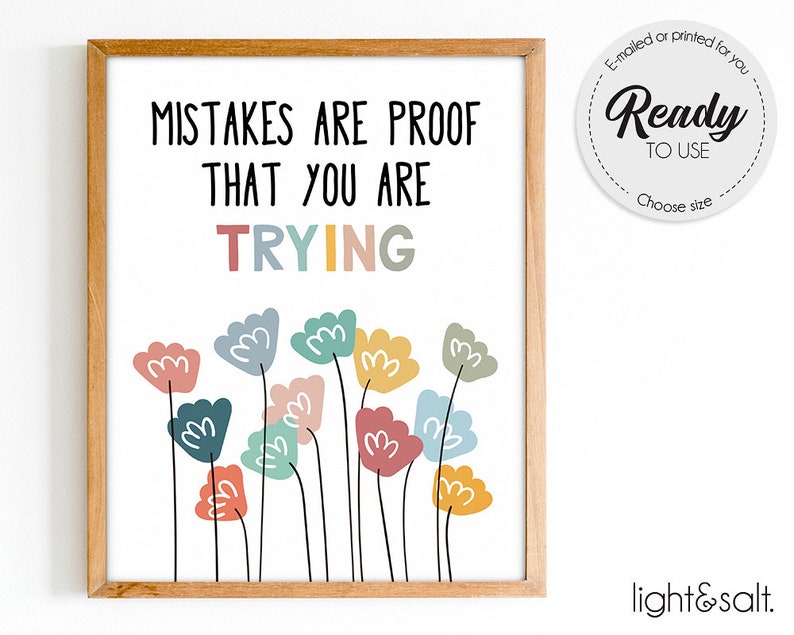 Growth Mindset Posters Set of 8 Mental Health Posters School - Etsy
