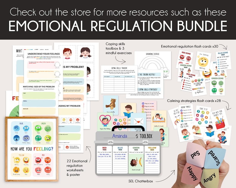 Emotional Regulation Worksheets, Social Emotional Learning, School ...