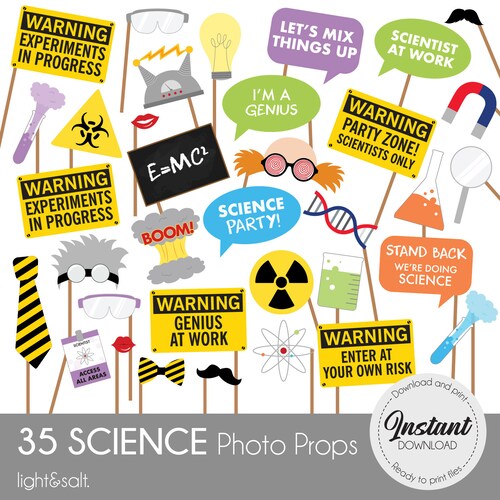 Science Party Photo Props Mad Scientist Scientist Party - Etsy