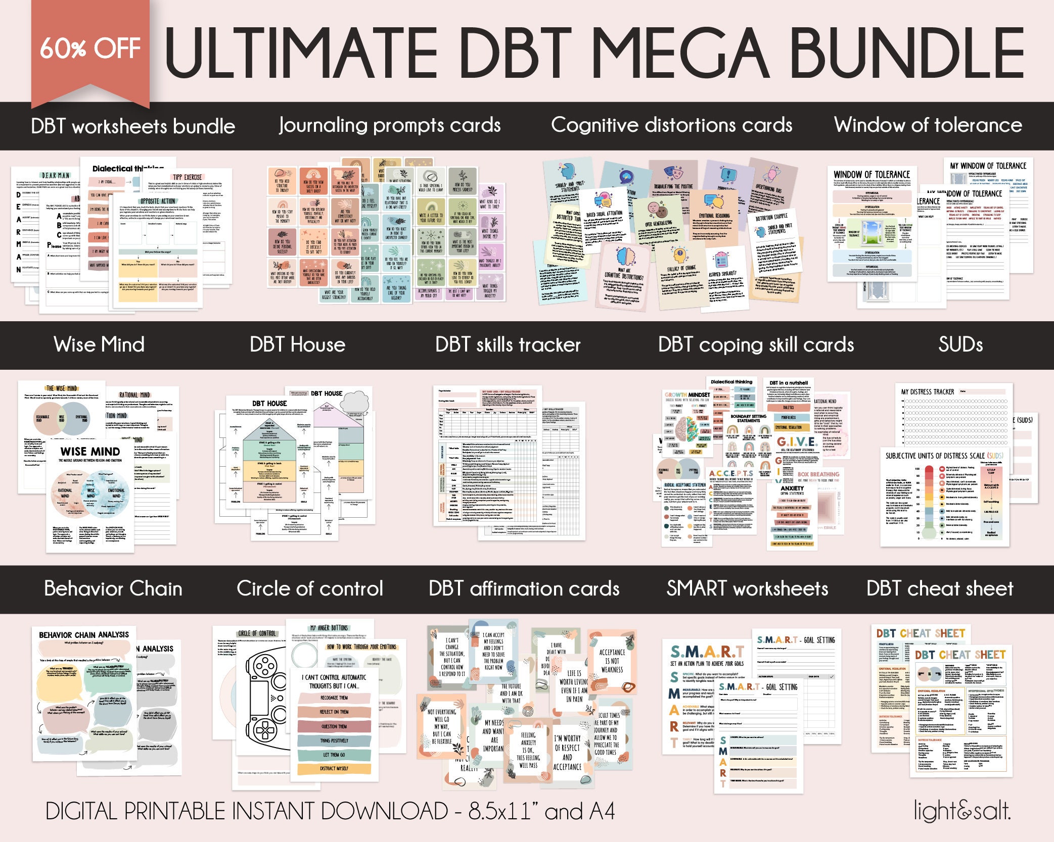DBT Bundle 60% Off DBT Therapy Social Emotional Learning - Etsy UK