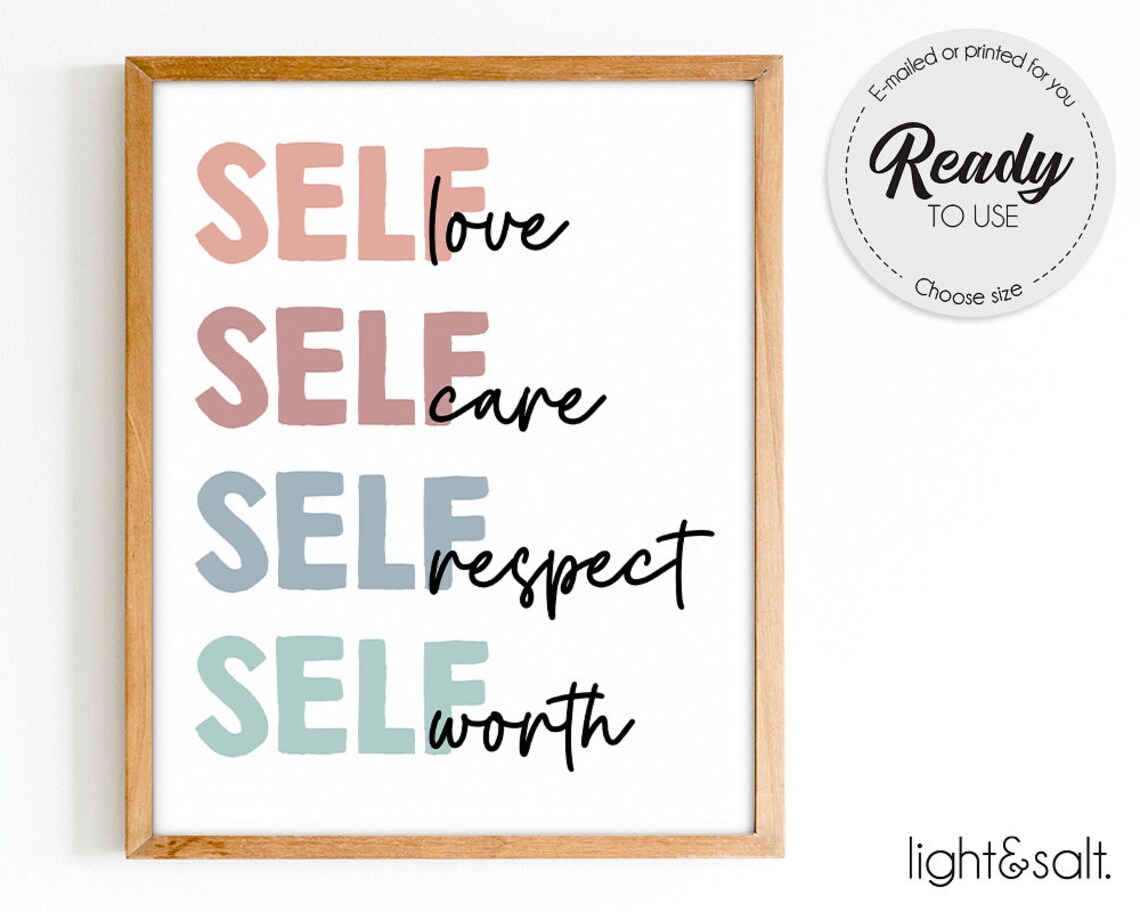 Self Care Poster, Positive Affirmations, Mental Health Poster, Therapy ...