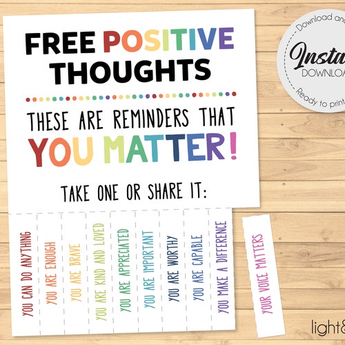 Affirmation Tear off Flyer School Counselor Office Door Sign - Etsy