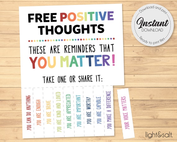 Affirmation Tear off Flyer School Counselor Office Door Sign | Etsy