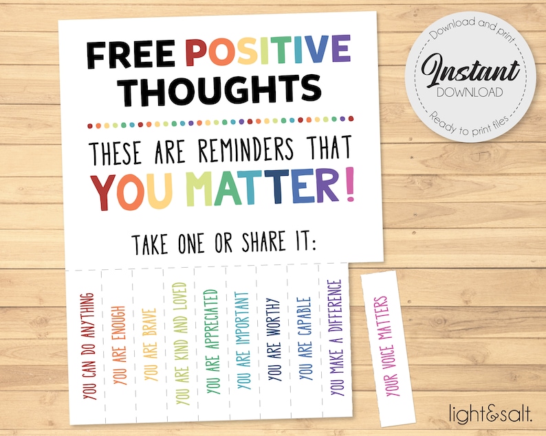 Affirmation Tear off Flyer School Counselor Office Door Sign - Etsy