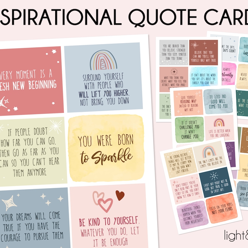 Motivational Cards - Etsy