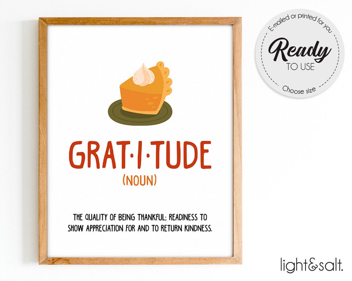 Thanksgiving Decor Gallery Wall Set of 8 Prints Mental - Etsy