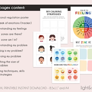 Emotional Regulation Worksheets, Social Emotional Learning, School ...