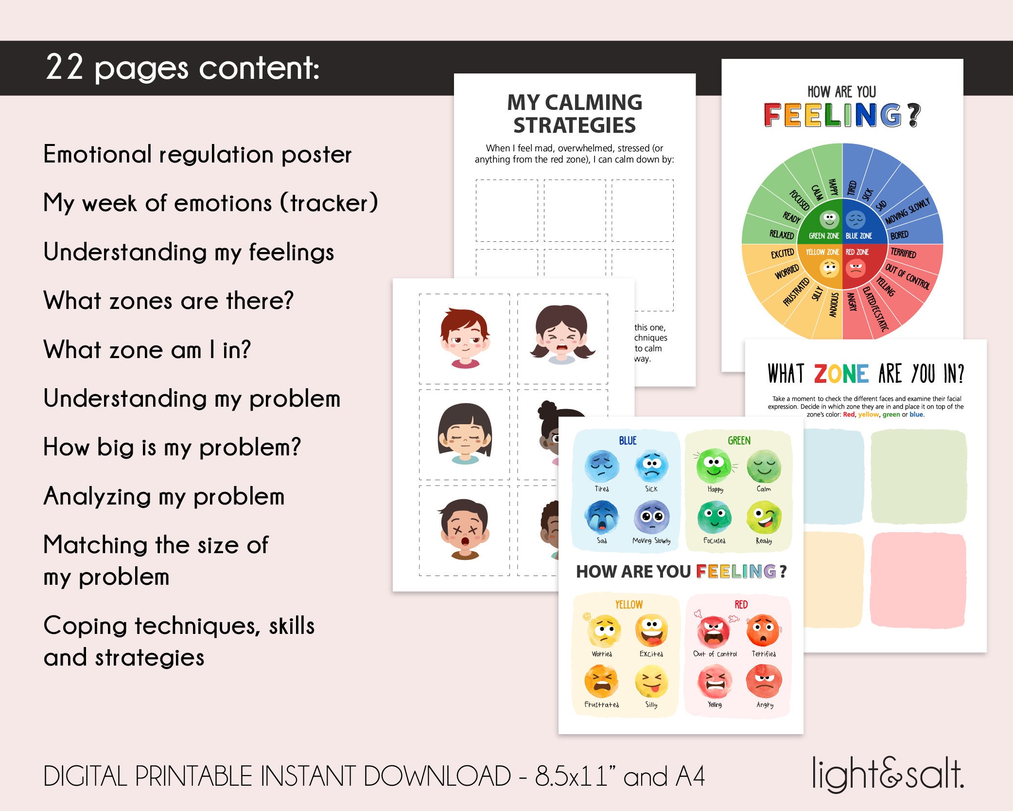 Emotional Regulation Worksheets, Social Emotional Learning, School ...