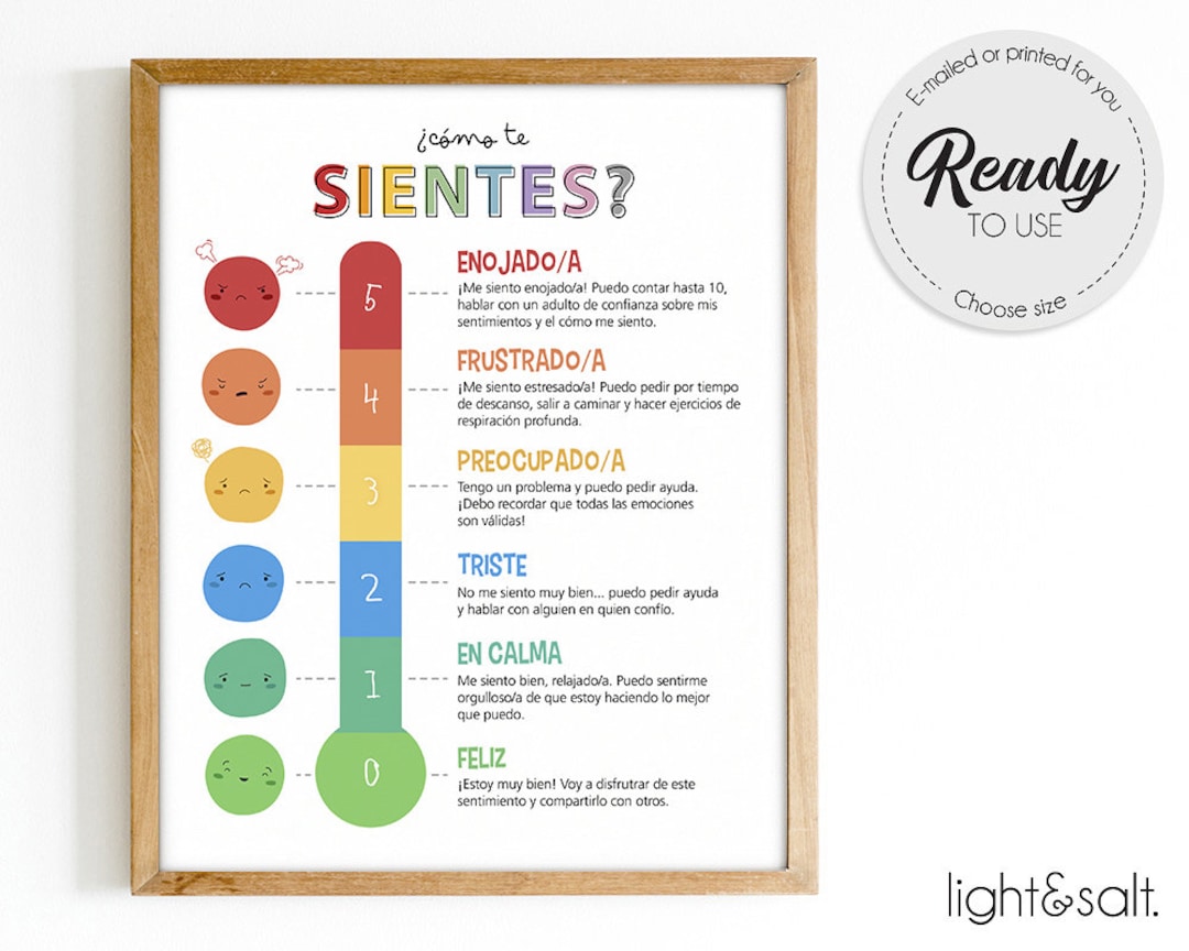 Termómetro De Sentimientos, Emociones, Feelings Thermometer, Calm Down ...