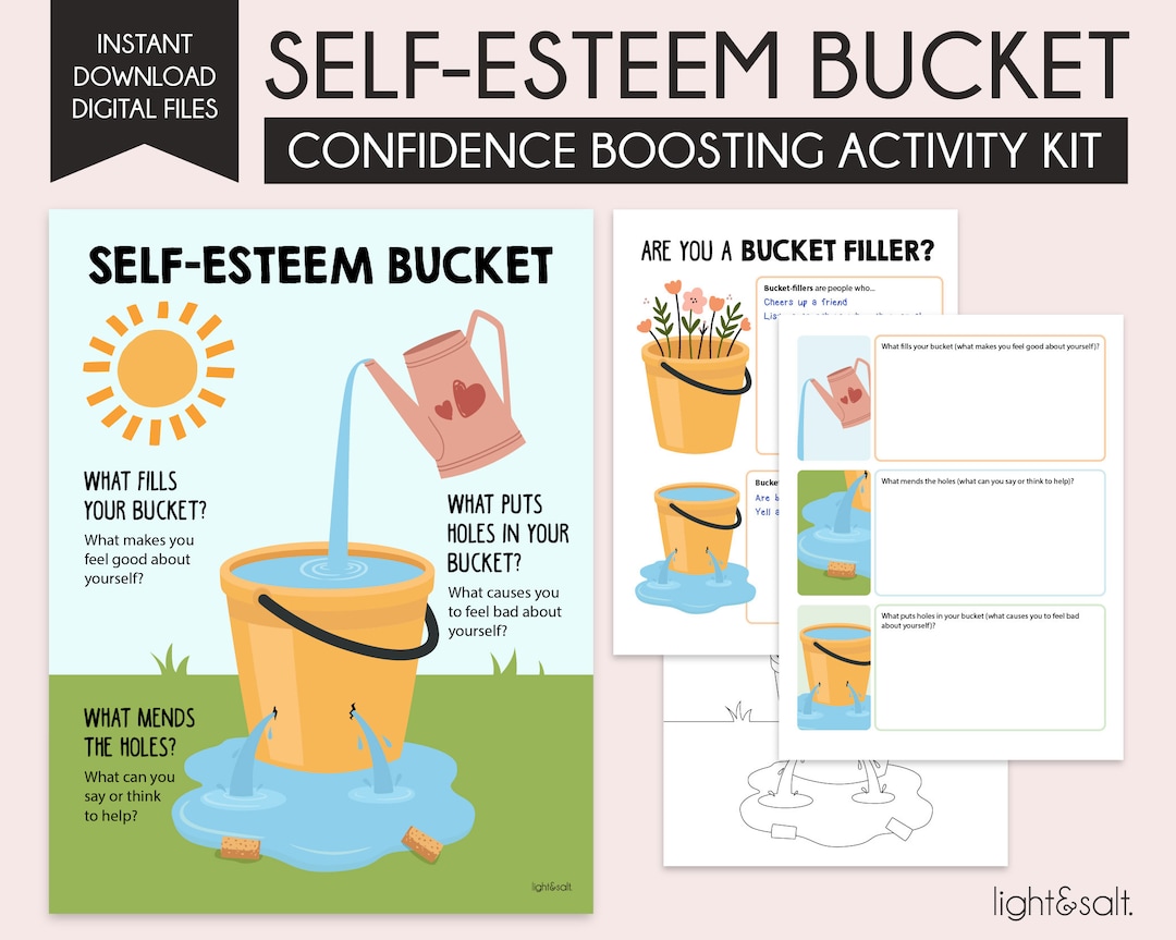 The Self Esteem Bucket, Confidence Activity for Kids, Teen Mental ...