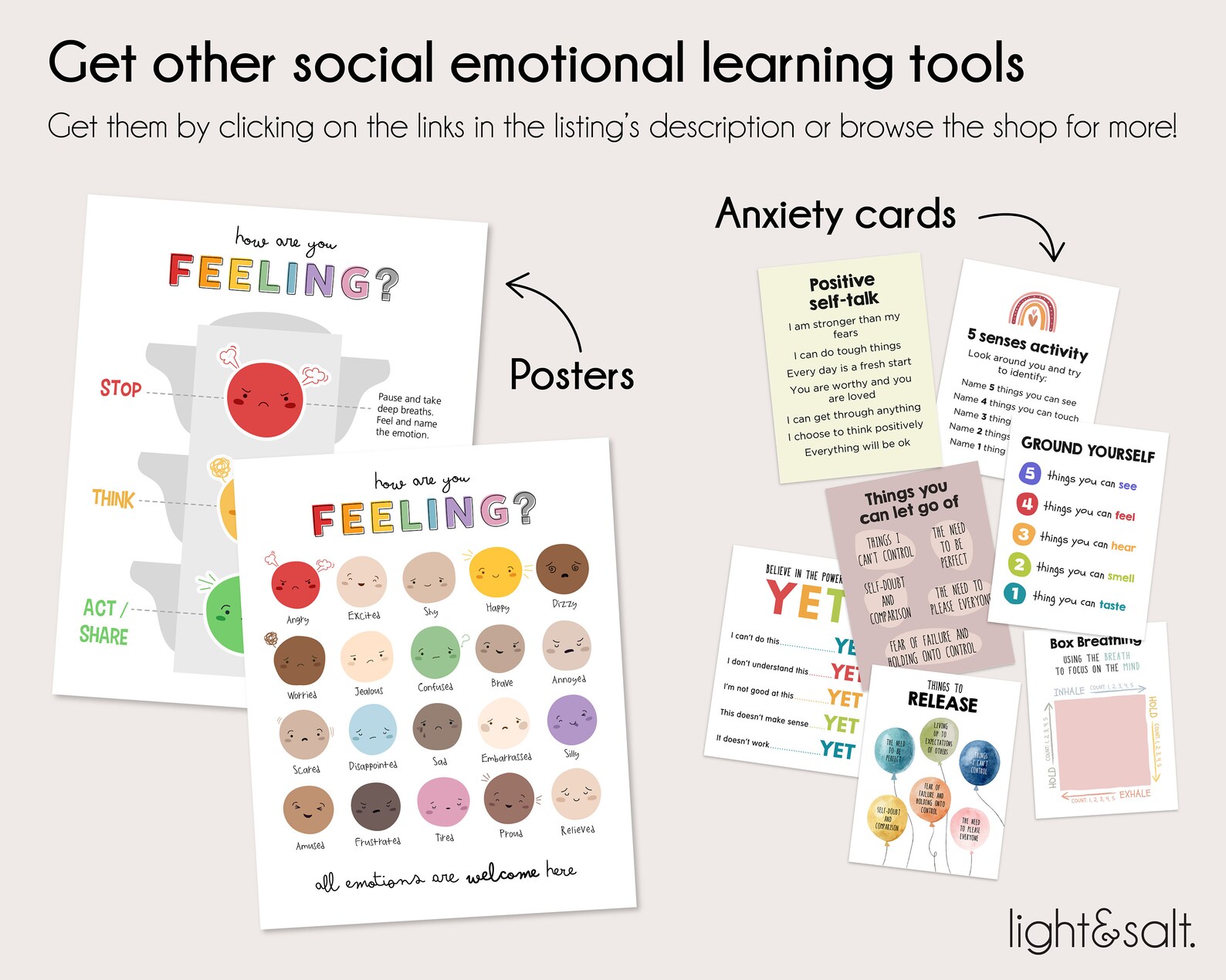 Feelings and Emotions With Coping Skills for Kids Therapy - Etsy