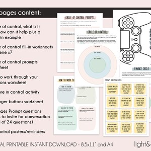 Circle of Control, Therapy Worksheets, Things I Can Control, Worry Book ...