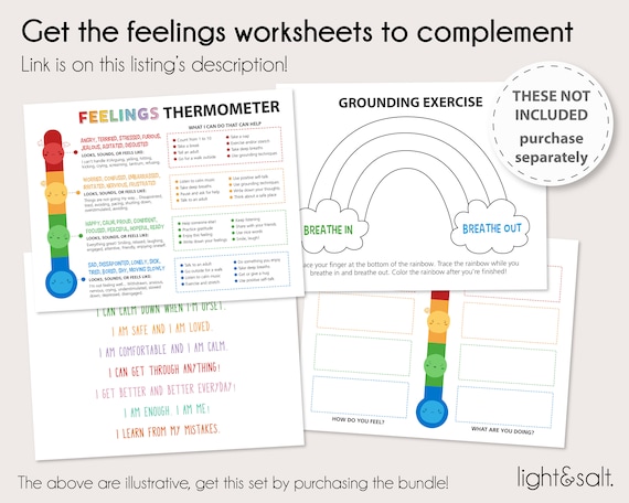 Home Décor Mental health Rainbow Feelings thermometer Feelings chart ...