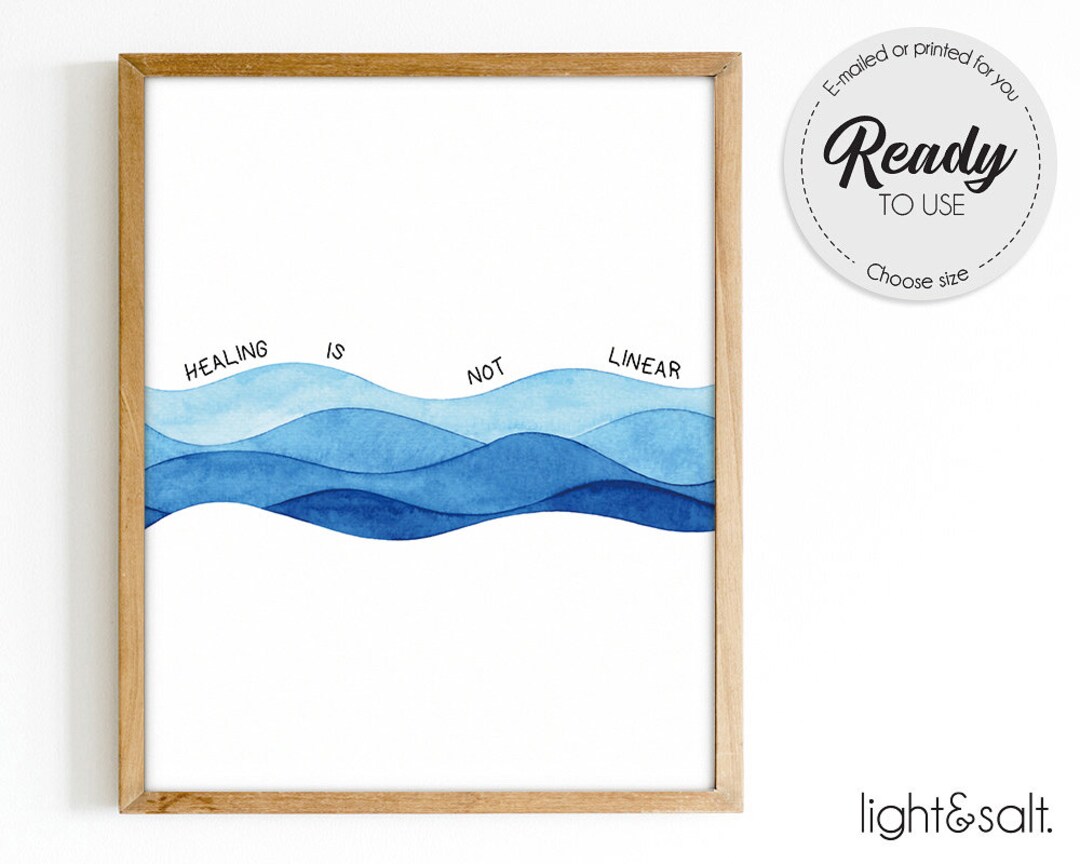 Healing is Not Linear, Mental Health, Self Care, Self Love Poster ...