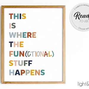 This is Where the Functional Stuff Happens, SLP Poster, Speech Therapy ...