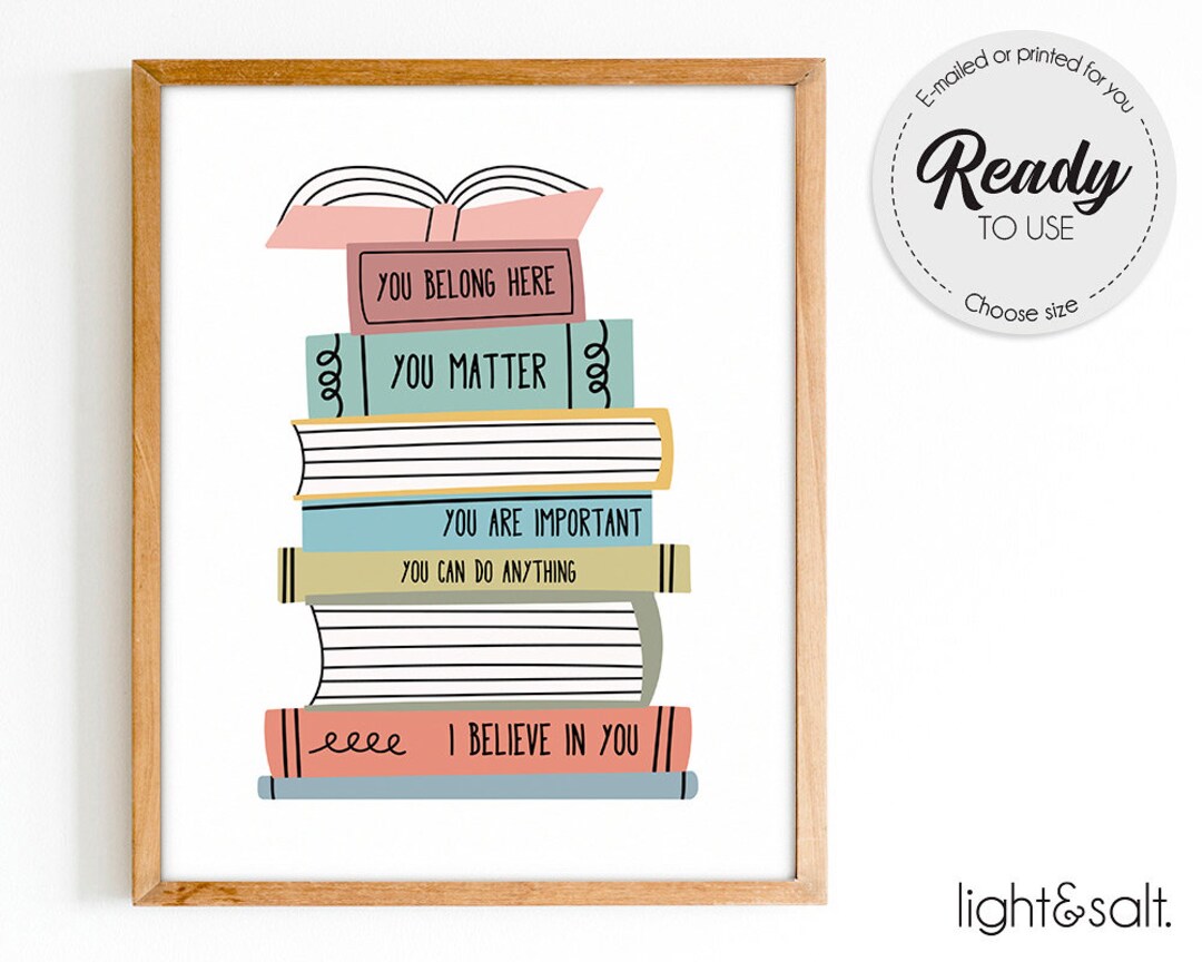 You Matter Poster, You Belong Here, This is a Safe Space Sign, Social ...