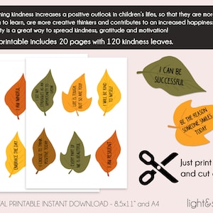 Kindness Leaves, Positivity Cards, Gratitude Tree, Thanksgiving ...
