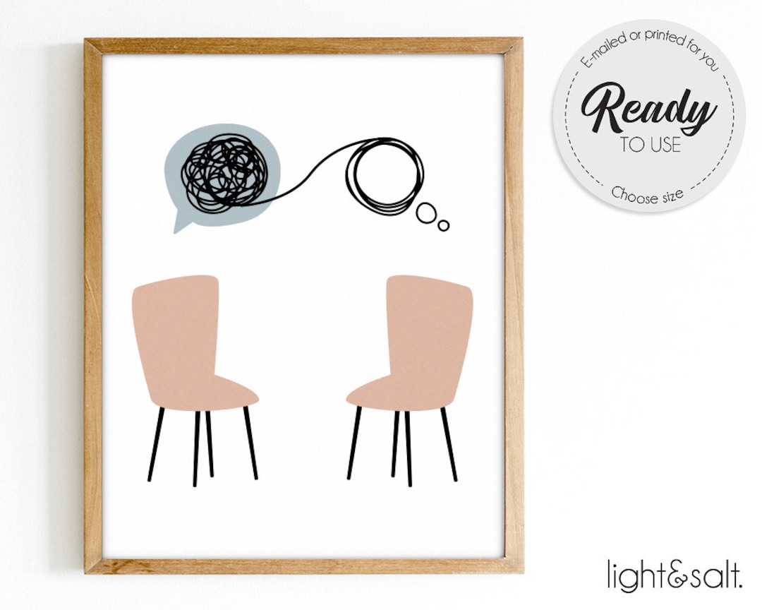 Talking Helps, Talk Therapy Posters, Therapy Office Decor, Counselor ...