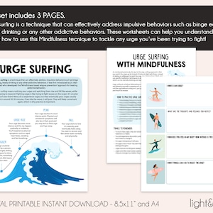 Urge Surfing Mindfulness Technique, Therapy Worksheets, Addiction ...